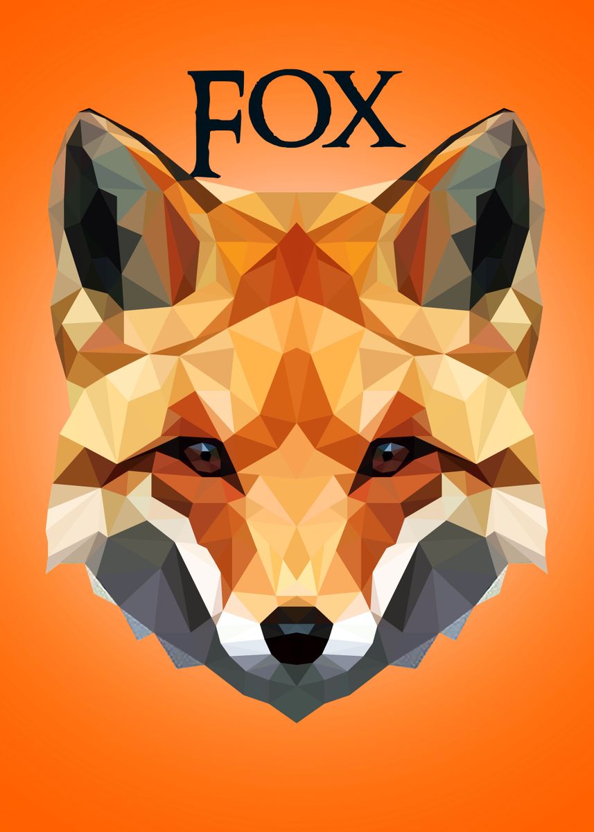 'Fox' Poster, picture, metal print, paint by Dare Neil | Displate