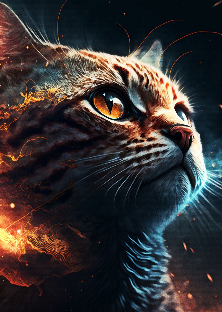 'The Cats' Poster, picture, metal print, paint by Coffee Design | Displate