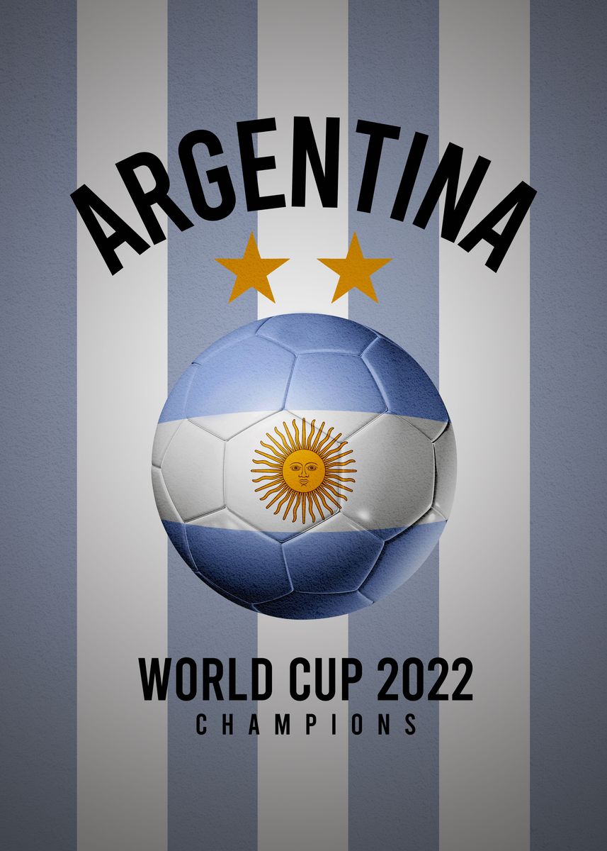 'Argentina World Cup Winner' Poster, picture, metal print, paint by The ...