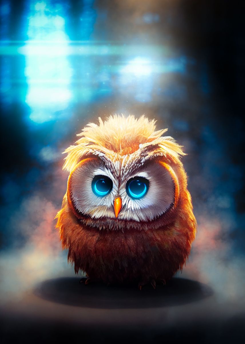 'Cute night owl' Poster, picture, metal print, paint by ctefpics ...