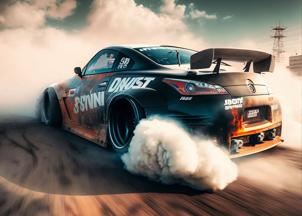 'Drift car ' Poster by GRAPHICMYSTICAL displate | Displate