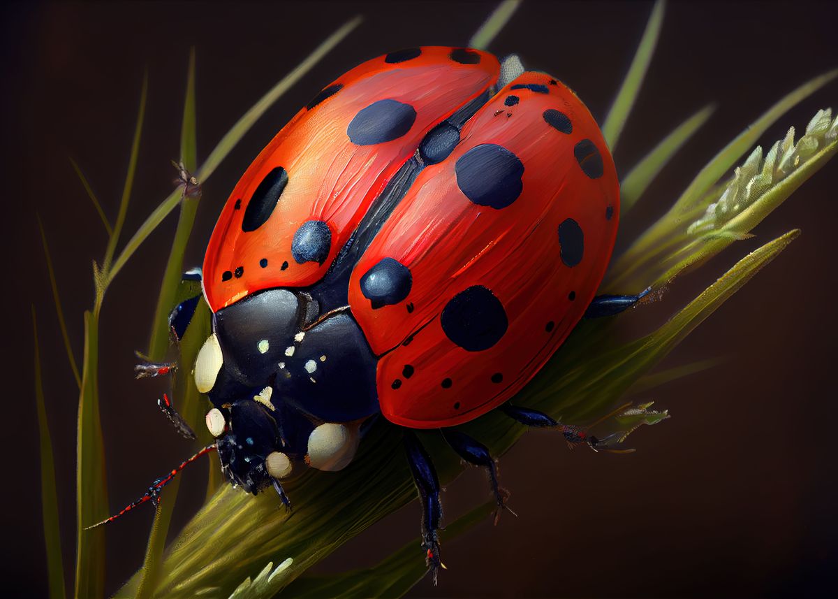 'Ladybird Oil paint' Poster by Alexandru Stepanenco | Displate