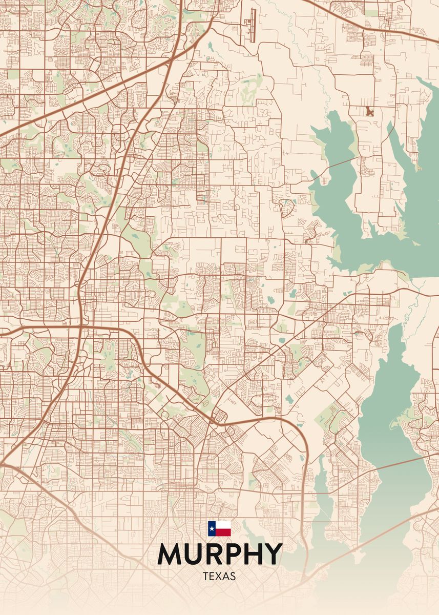 'Murphy TX' Poster, picture, metal print, paint by IMR Designs | Displate