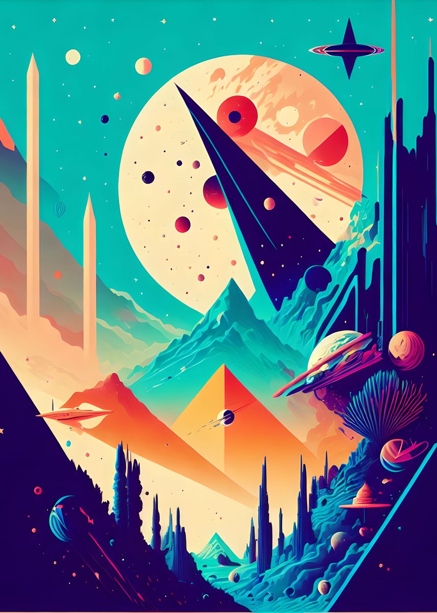 'Alien Planet' Poster, picture, metal print, paint by Lukasz Kobylka ...