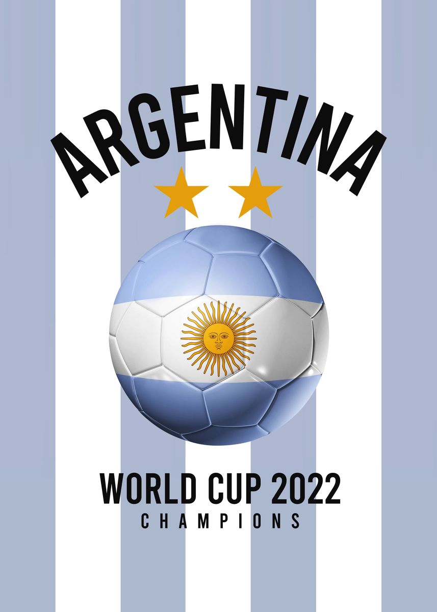 'Argentina World Cup Winner' Poster, picture, metal print, paint by The ...