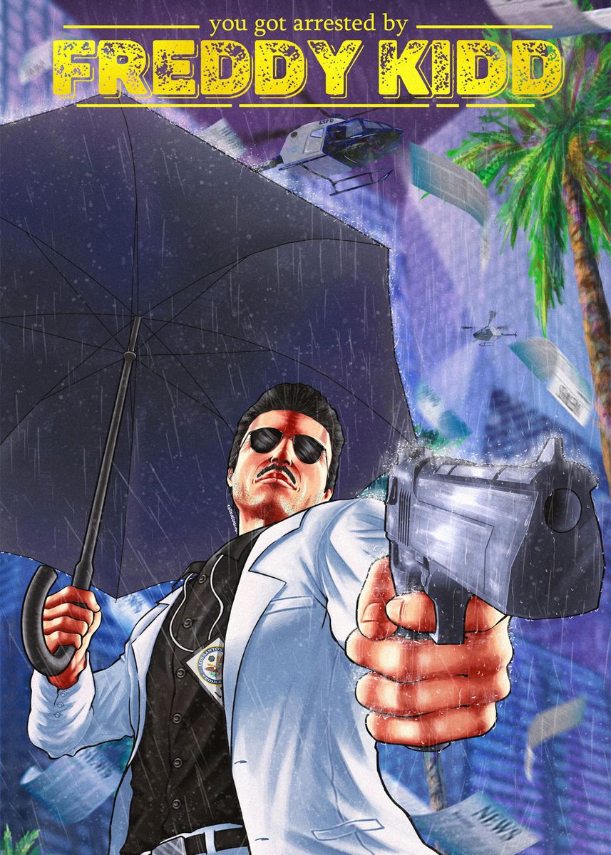 'Freddy Kidd' Poster, picture, metal print, paint by Berlu | Displate