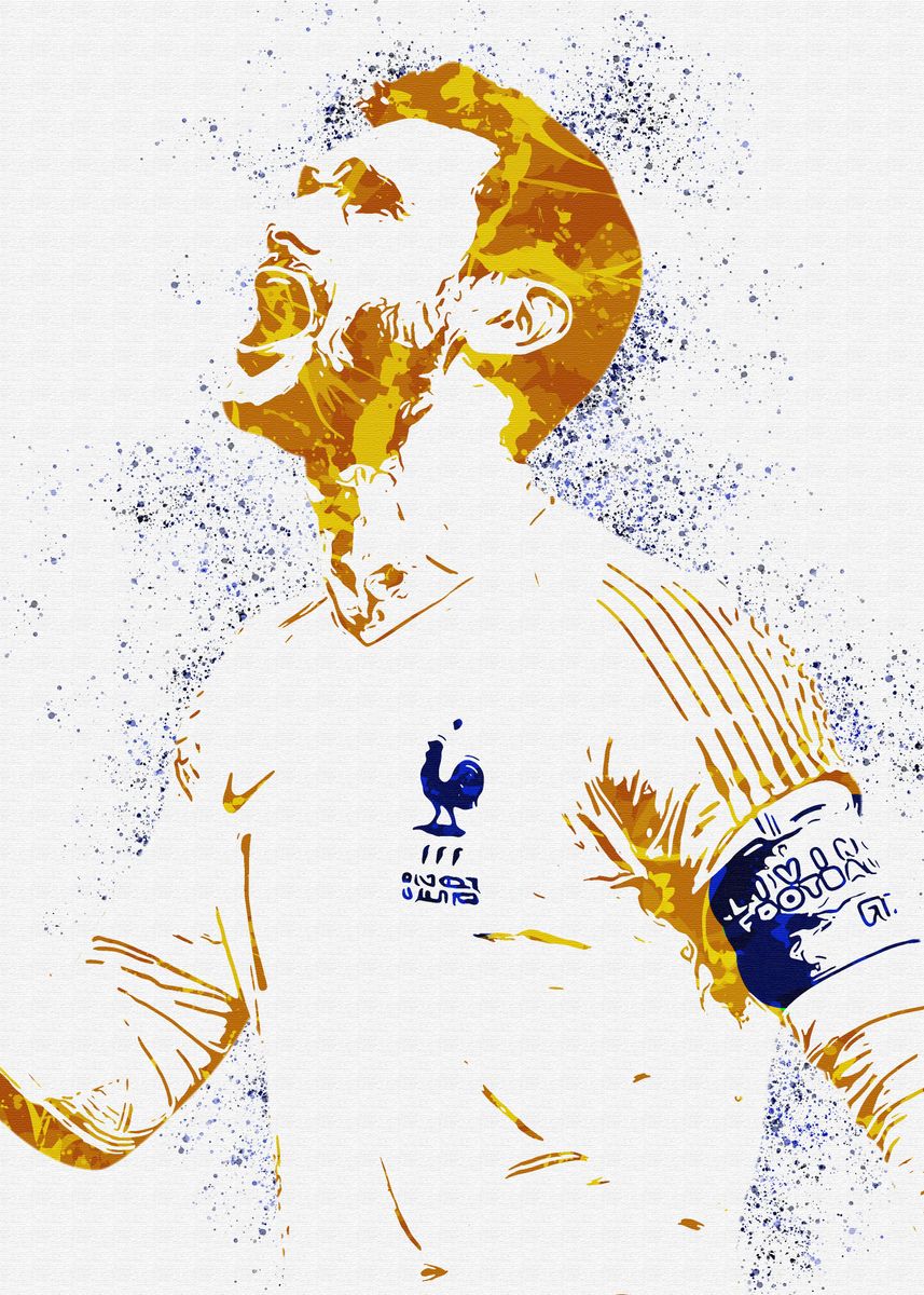 'Hugo Lloris France' Poster, picture, metal print, paint by Brock ...
