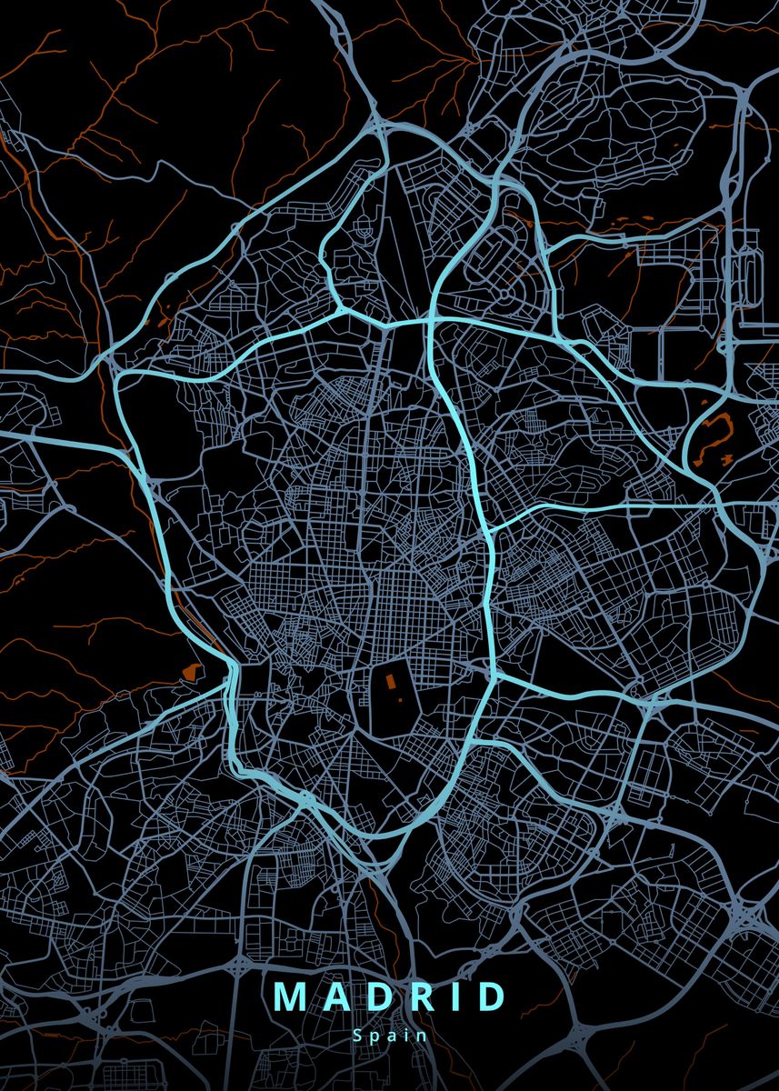 'Madrid' Poster by Deeo | Displate