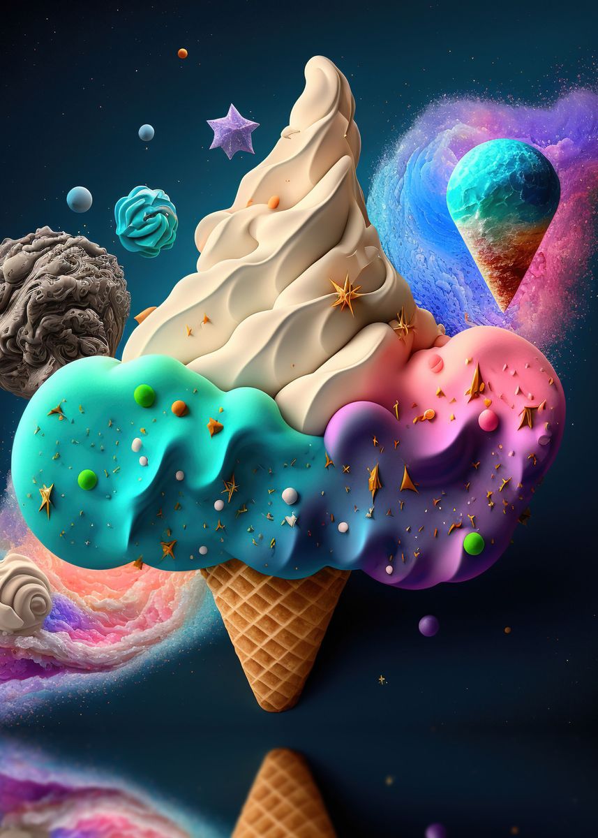 'Ice is in the air' Poster, picture, metal print, paint by Stefan Merz ...