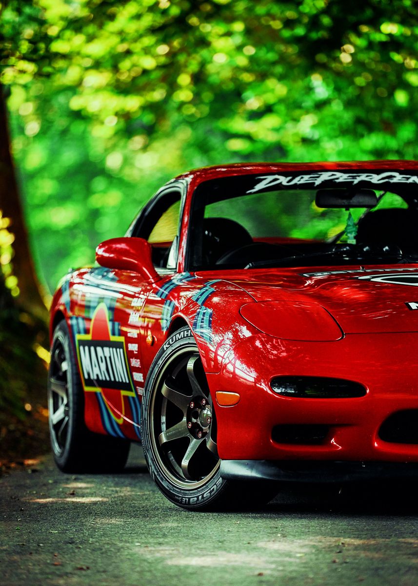 'Mazda RX7' Poster, picture, metal print, paint by Robert Monroy | Displate