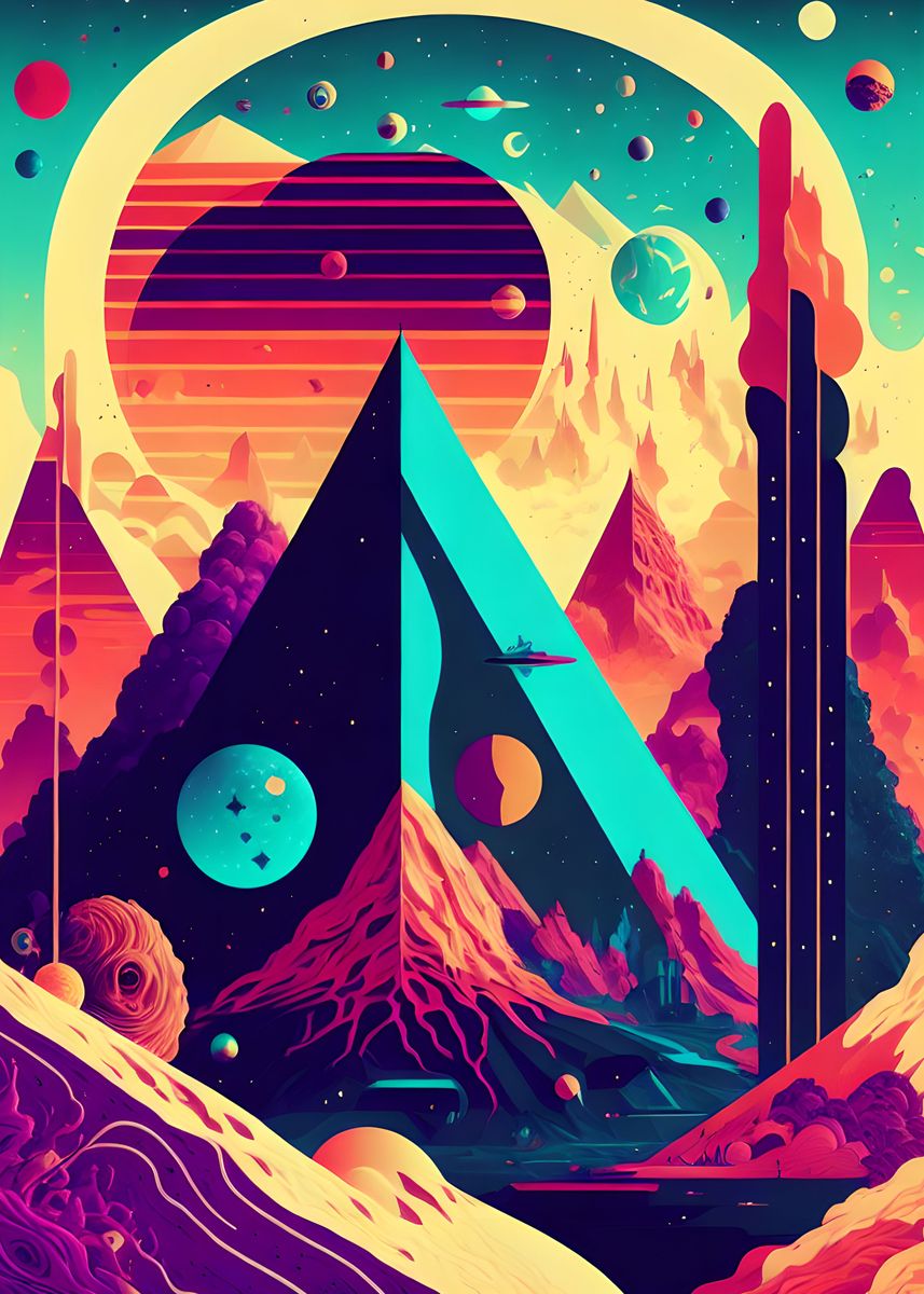 'Alien Planet' Poster, picture, metal print, paint by Lukasz Kobylka ...