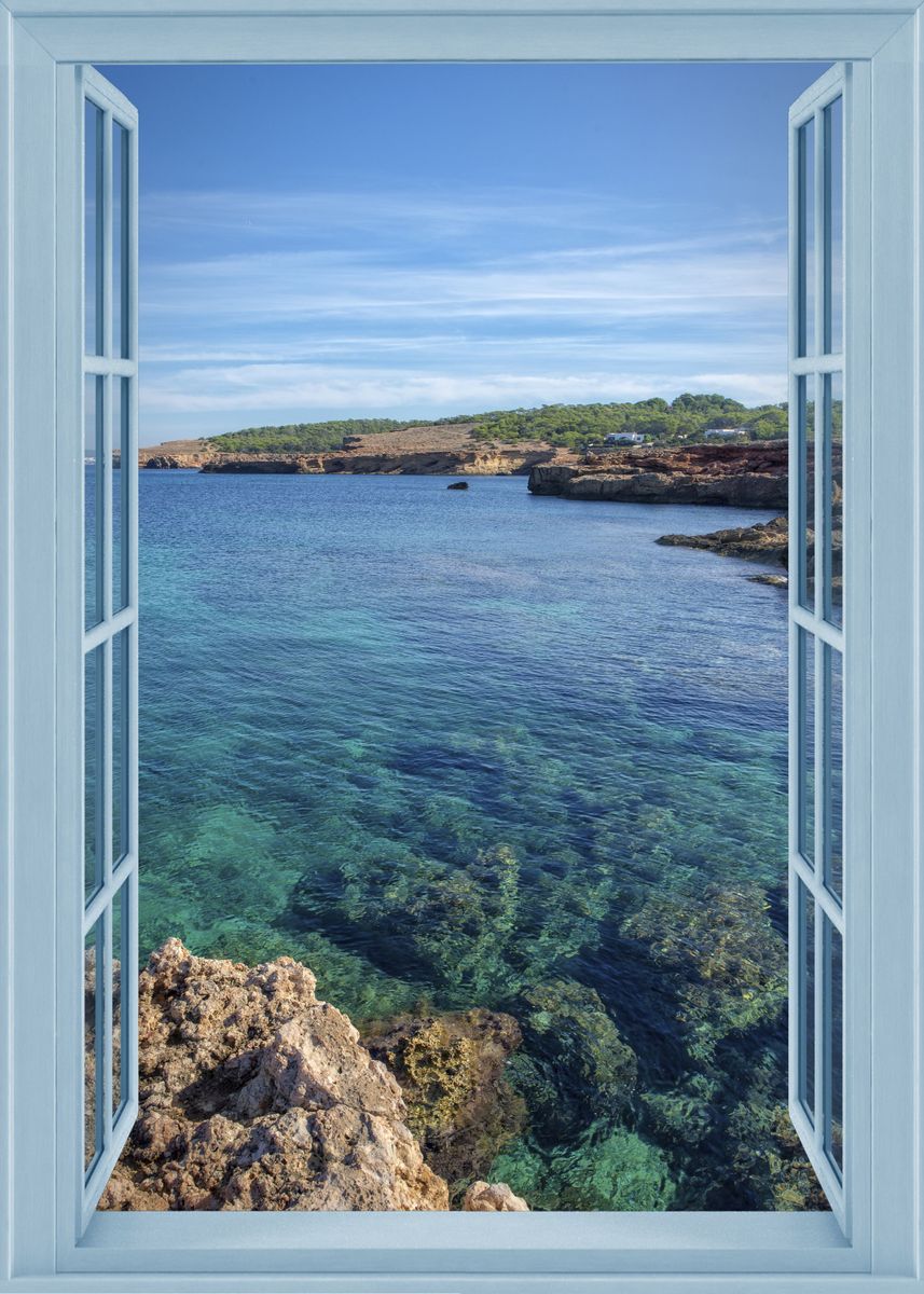 'Open window sea view' Poster, picture, metal print, paint by Vicen ...