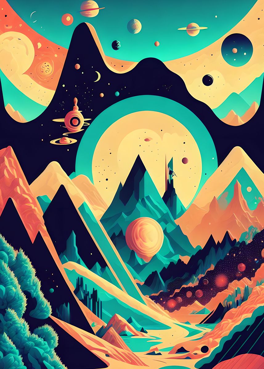 'Alien Planet' Poster, picture, metal print, paint by Lukasz Kobylka ...