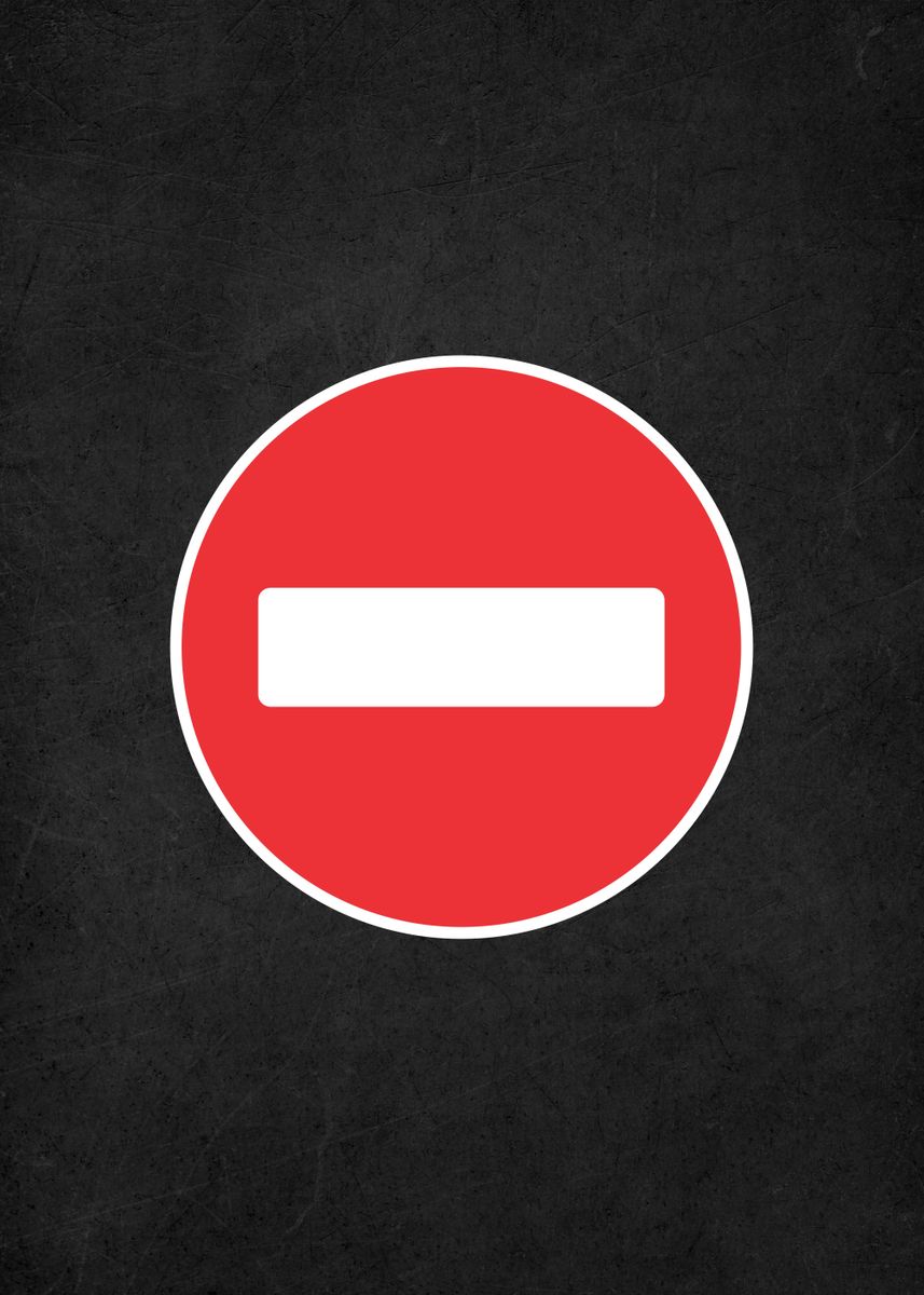 'caution warning sign' Poster, picture, metal print, paint by ...