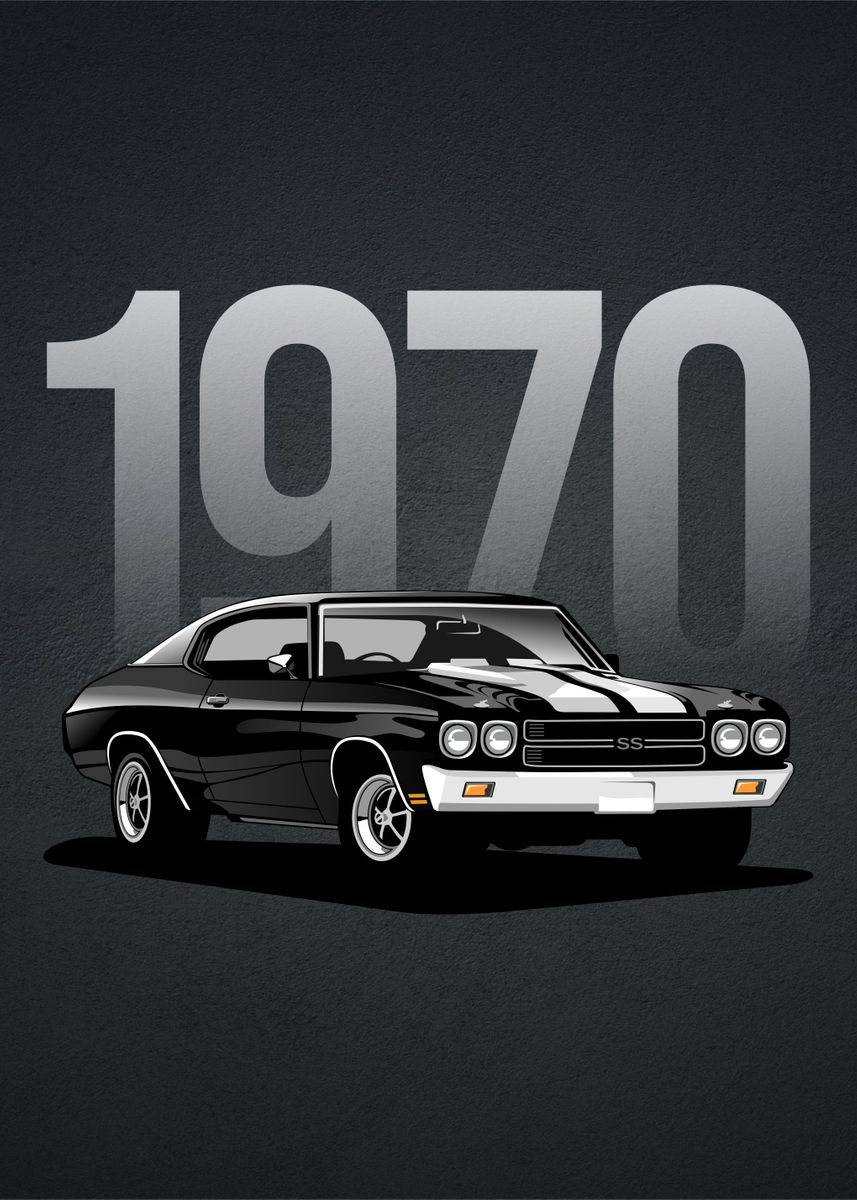 'car 1970 illustration art' Poster by THELASTMINI MANTILY | Displate
