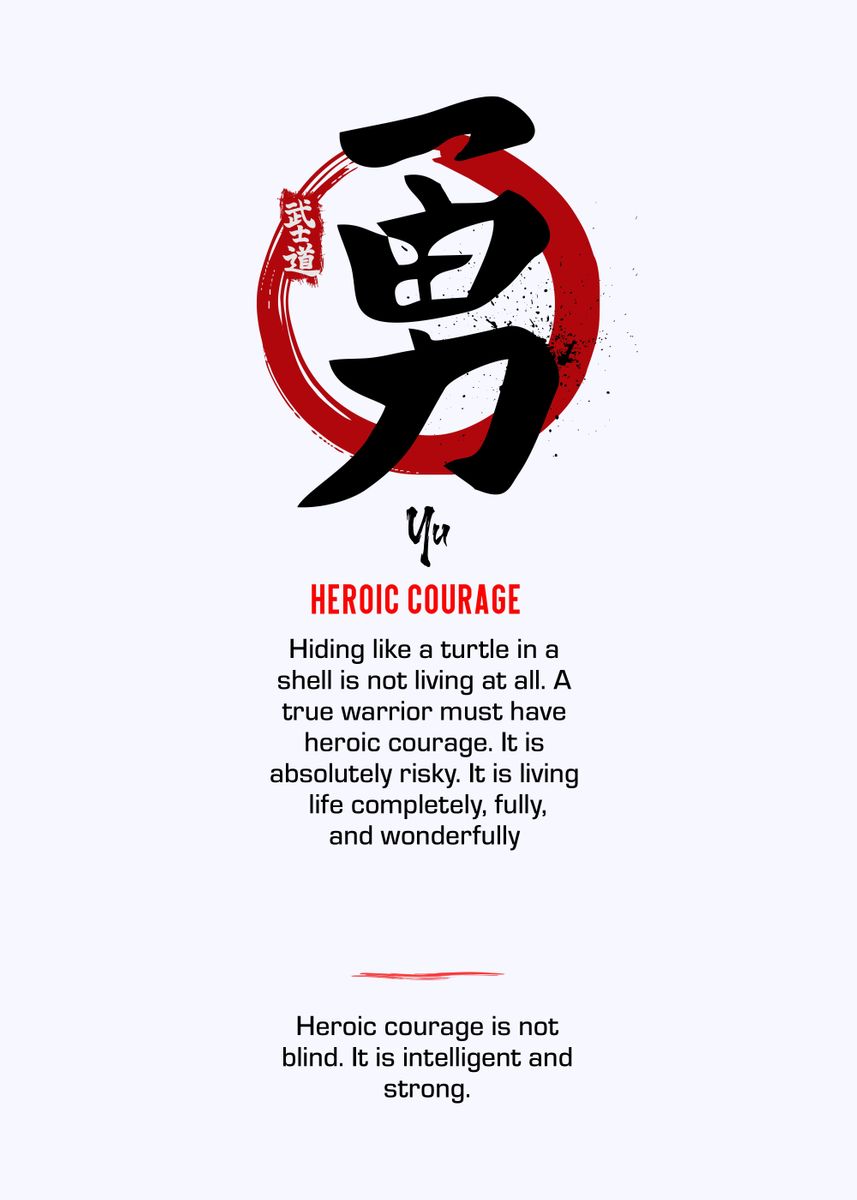 'yu heroic courage ' Poster, picture, metal print, paint by Top ...