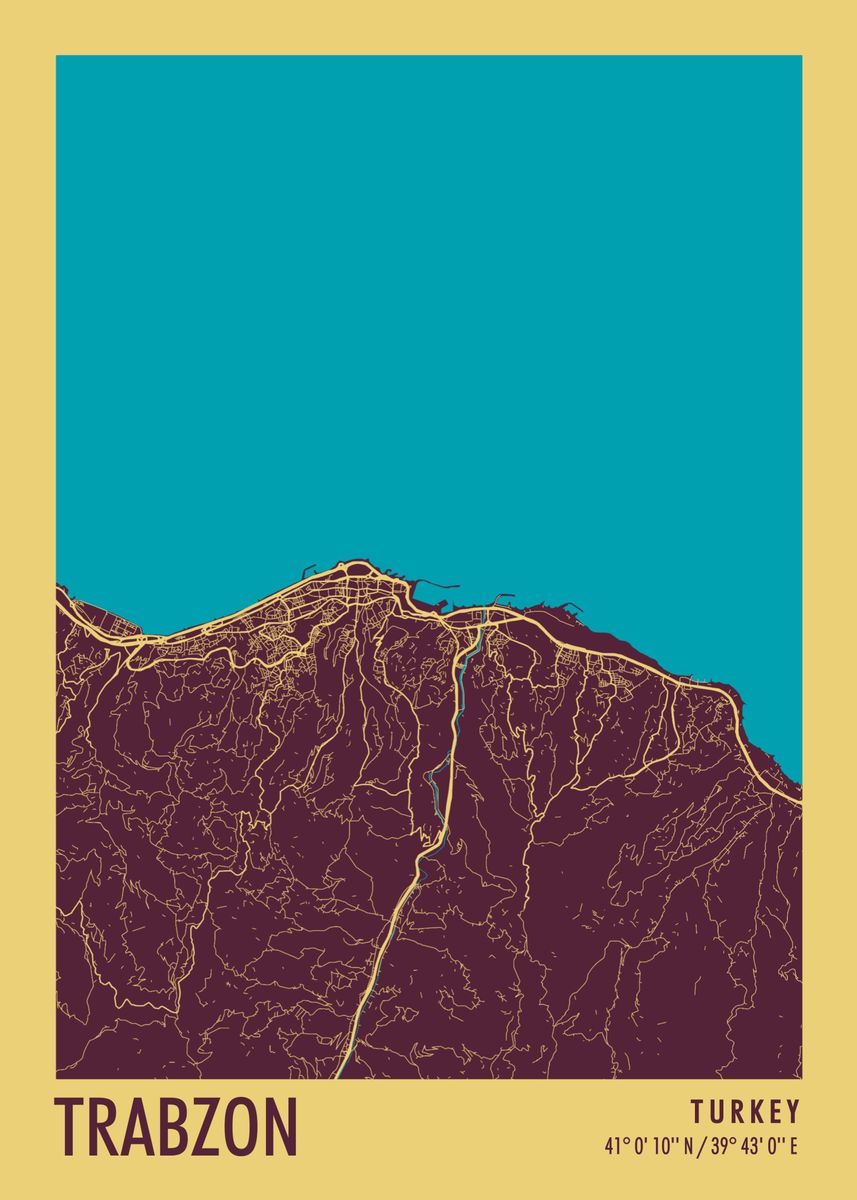 'Trabzon' Poster, picture, metal print, paint by Miracle Studio | Displate