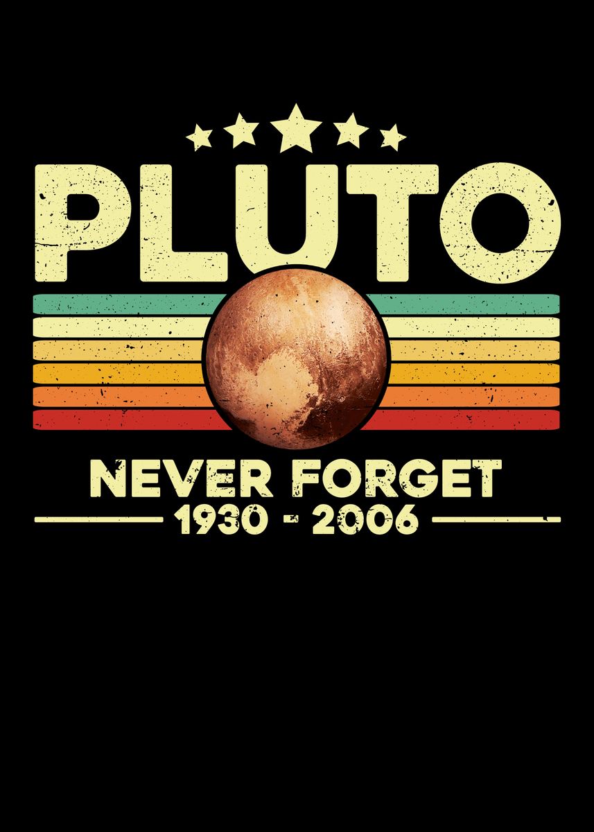 'Pluto Never Forget' Poster, picture, metal print, paint by ZS C O M M E R C E | Displate