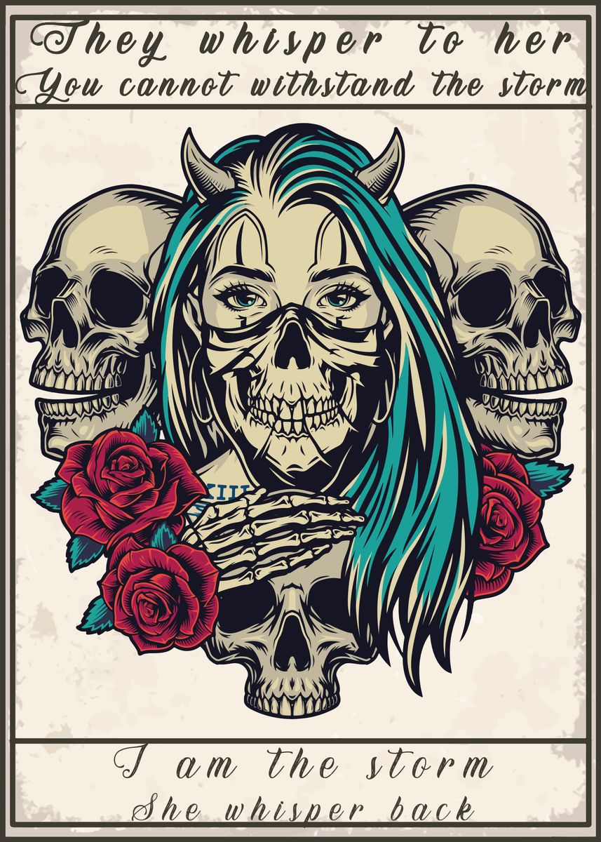 'Quotes Colorful Tattoo ' Poster by amelie Again | Displate