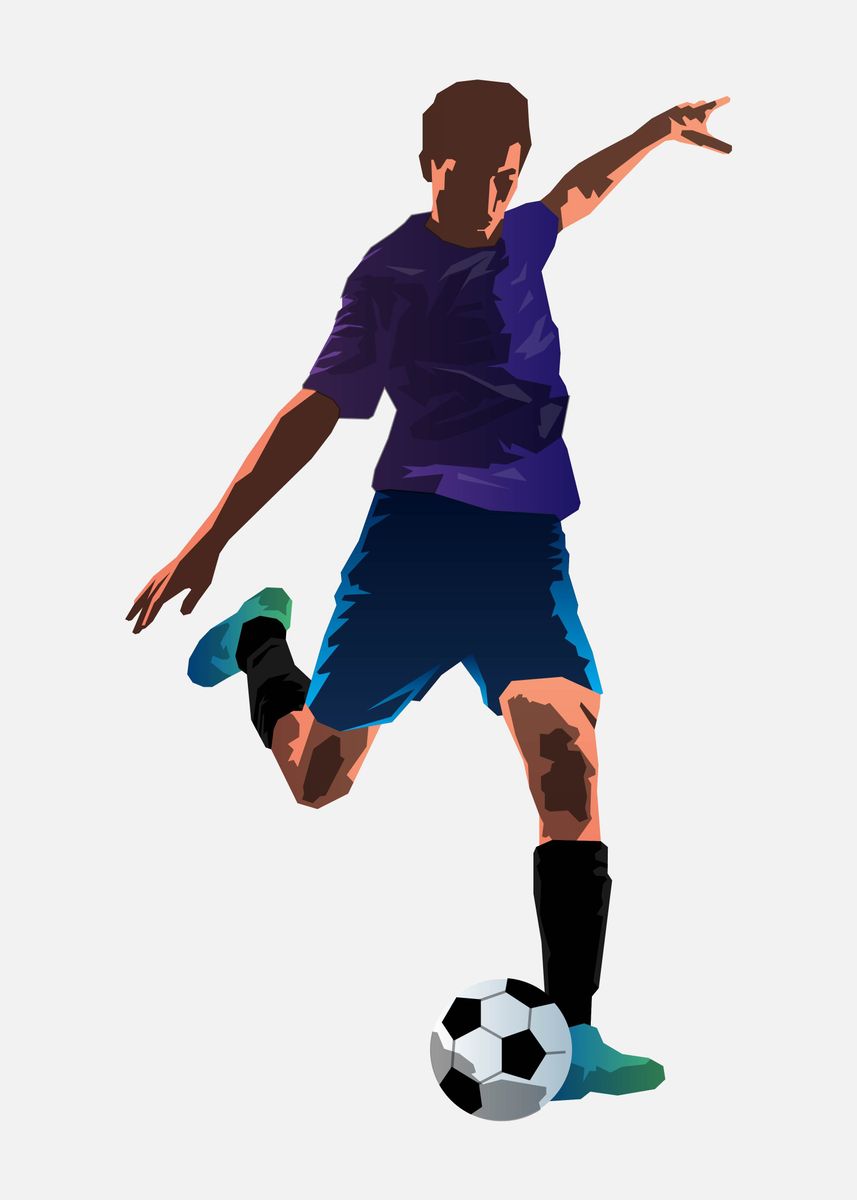 'football illustration' Poster, picture, metal print, paint by Selja ...