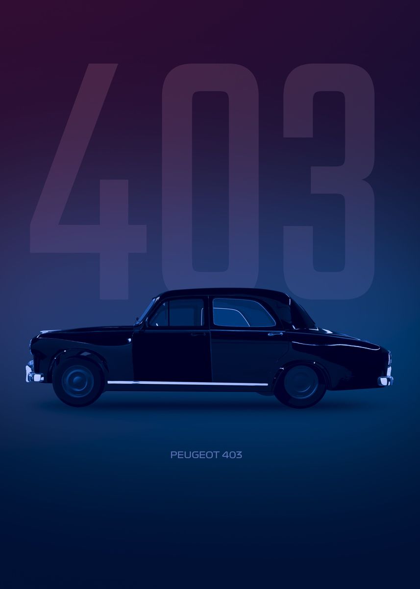 'Peugeot 403' Poster by Basues | Displate