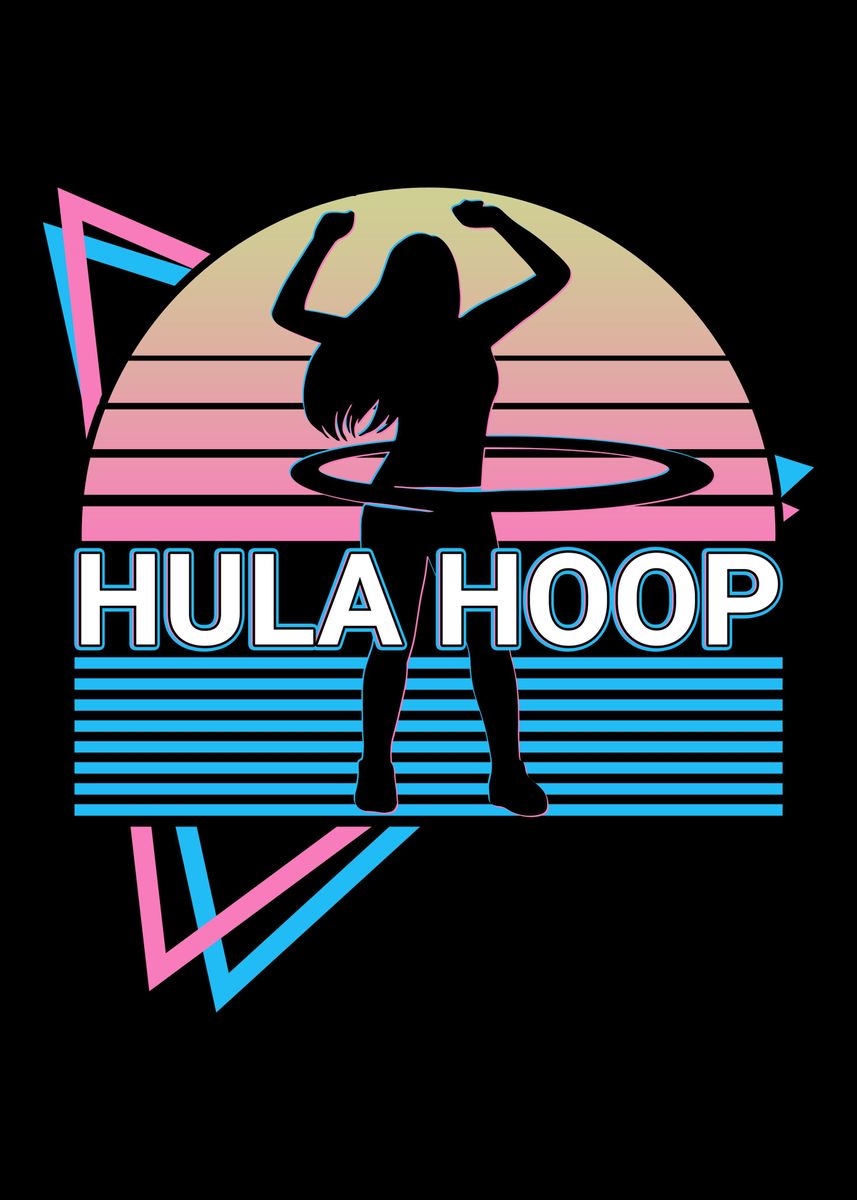 'Hula Hoop Retro' Poster, picture, metal print, paint by AestheticAlex ...