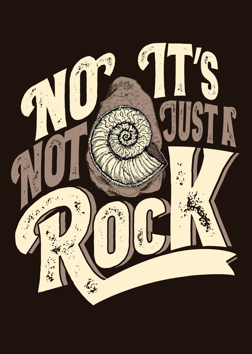 'Ammonites Fossils Hunter' Poster, picture, metal print, paint by ...