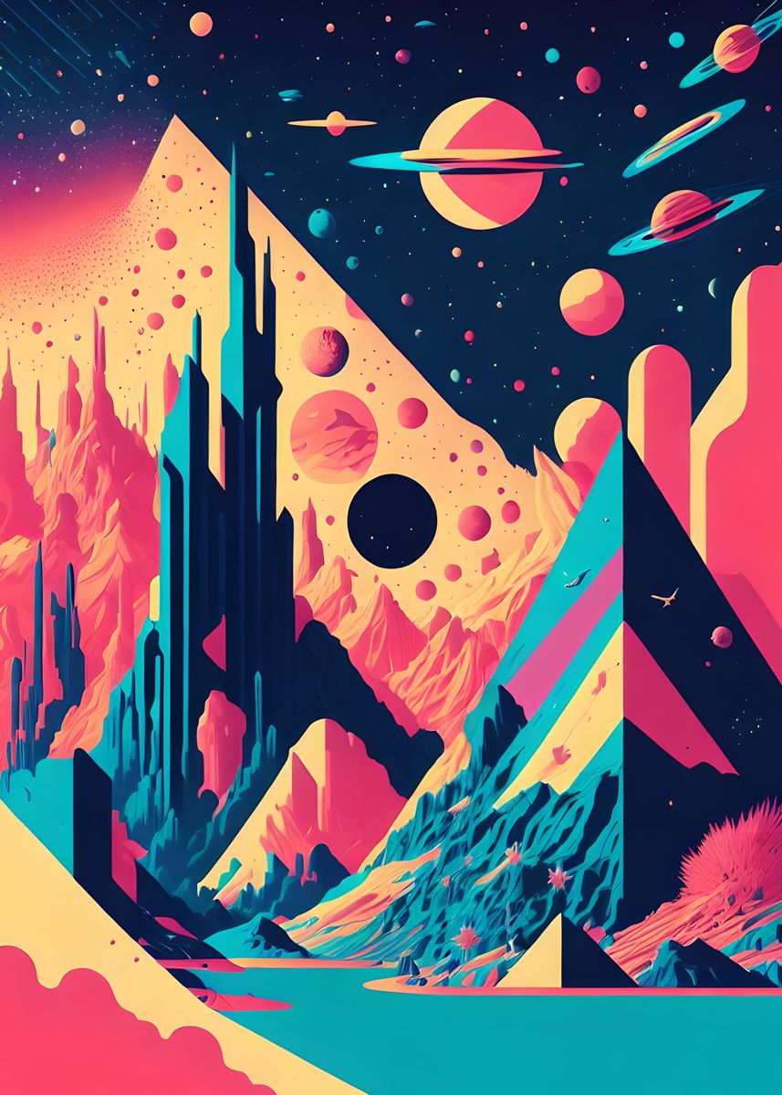 'Alien Planet' Poster, picture, metal print, paint by Lukasz Kobylka ...