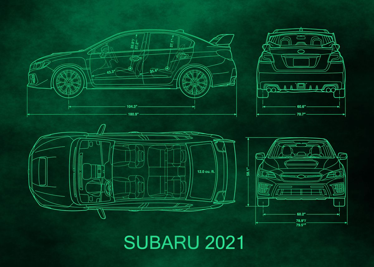 'Subaru 2021 WRX ' Poster by Spring Flower | Displate