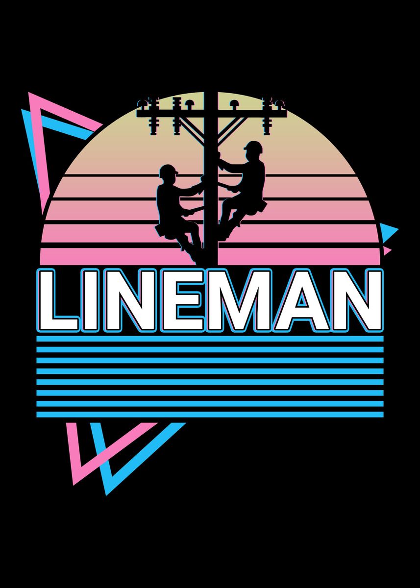 'Lineman Retro' Poster by AestheticAlex | Displate