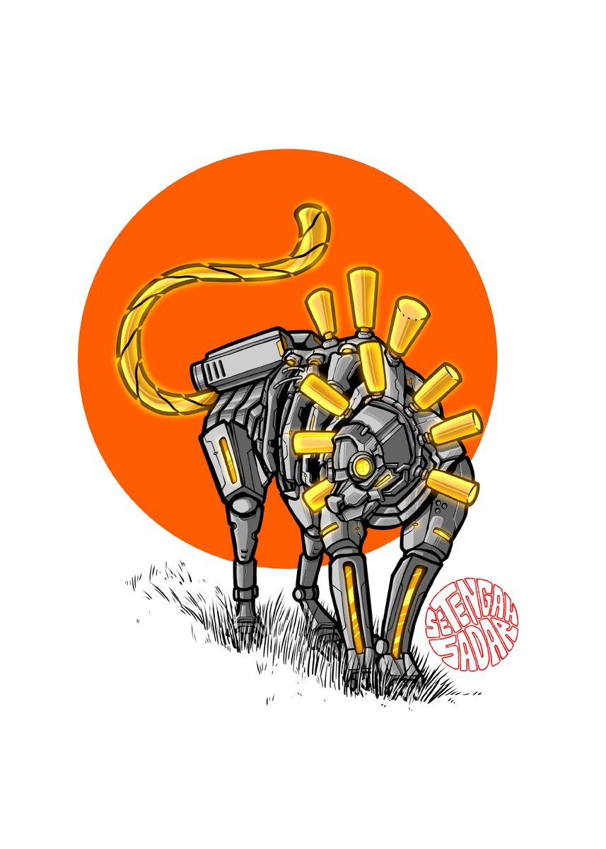 'nuclear tiger' Poster by Mohammad Toha | Displate