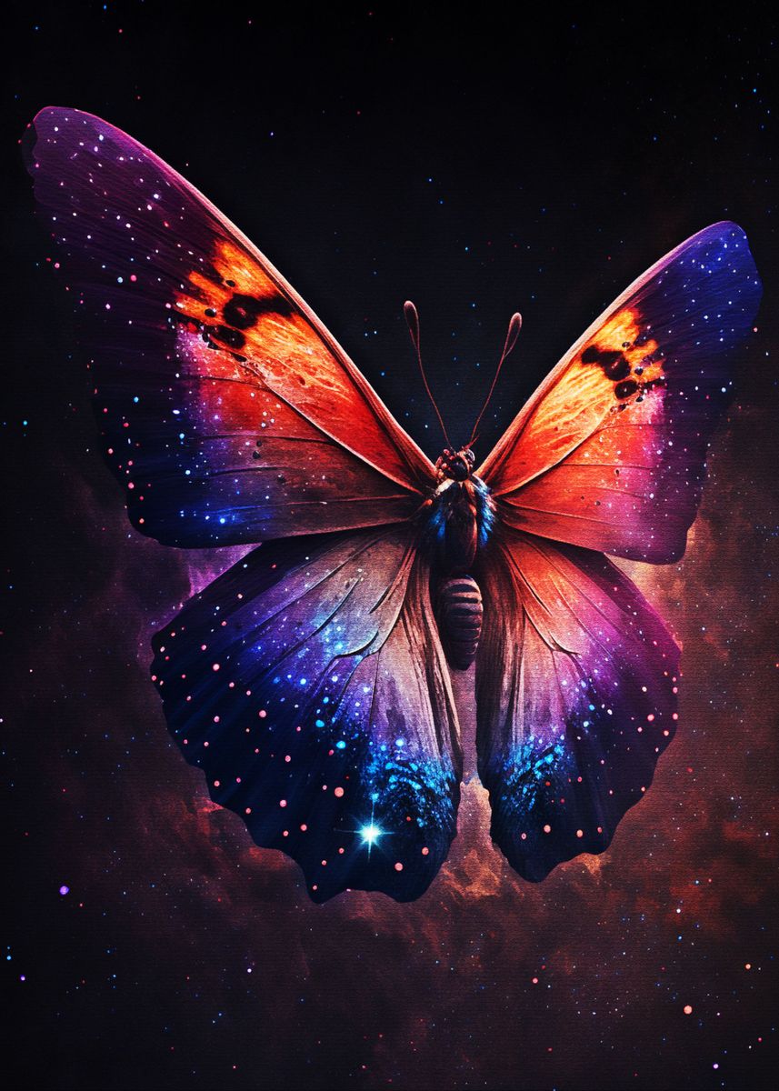 'Space Butterfly' Poster, picture, metal print, paint by Muh Asdar ...