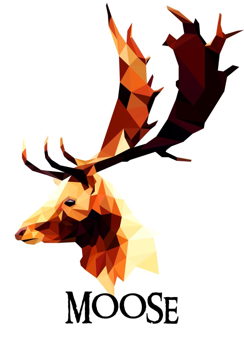 'Moose' Poster, picture, metal print, paint by Dare Neil | Displate