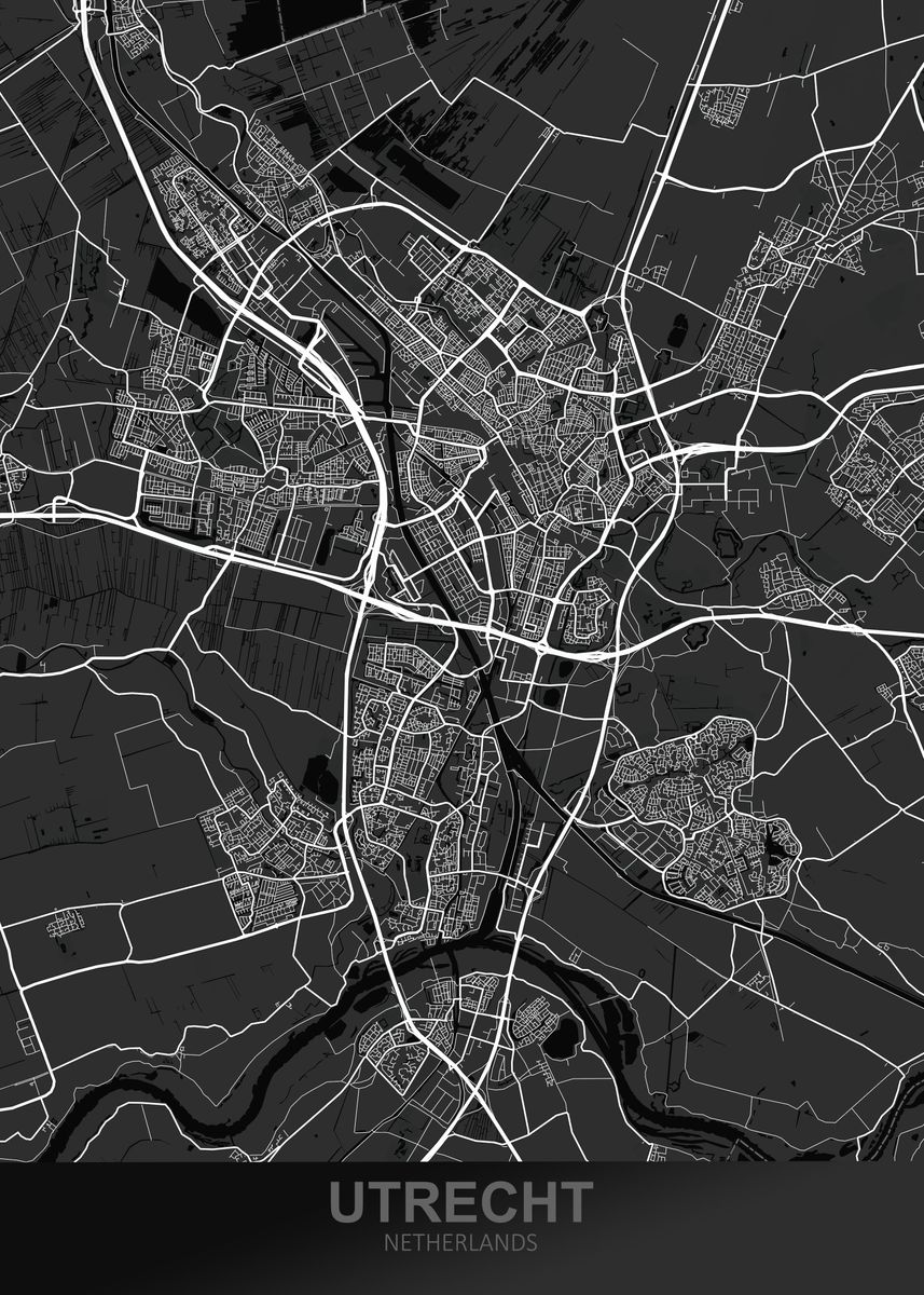 'Utrecht Netherlands' Poster, picture, metal print, paint by Zake ...