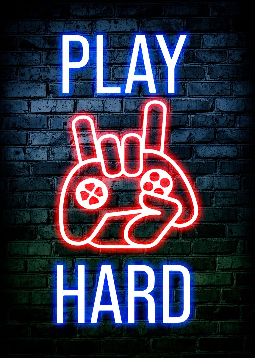 'Gaming Gamer Play Game ' Poster, picture, metal print, paint by Metal ...