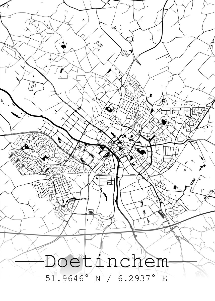 'Doetinchem' Poster, picture, metal print, paint by Chiel Bastiaansen ...