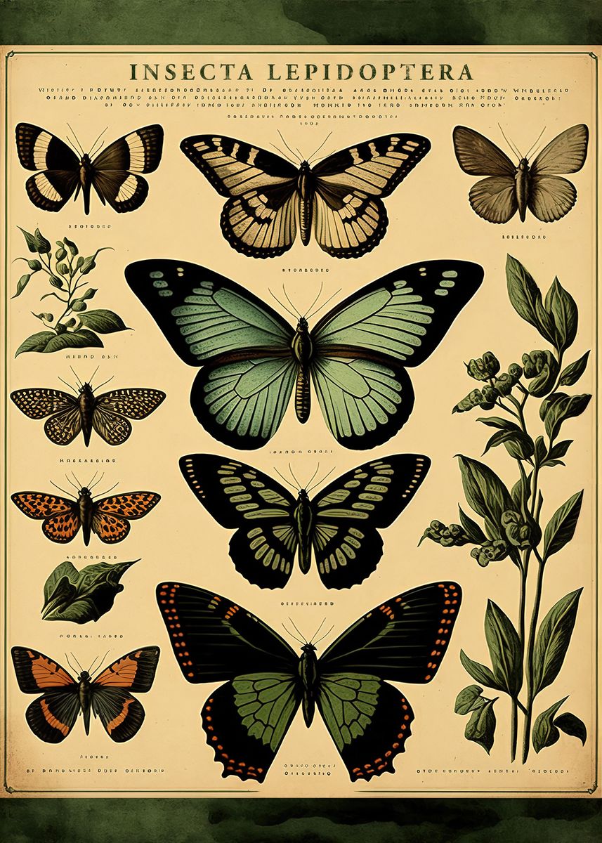 'Butterfly Collection 2' Poster, picture, metal print, paint by Oknice ...