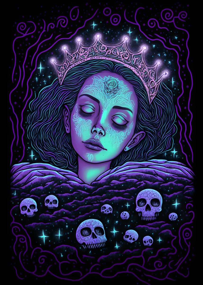 'Sleeping Princess' Poster, picture, metal print, paint by Black Eyed ...