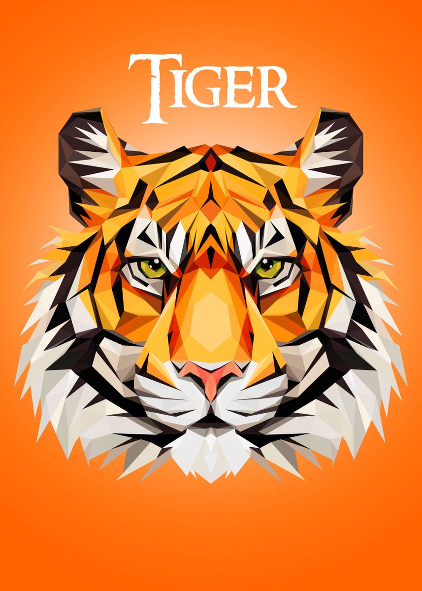 'Tiger' Poster, picture, metal print, paint by Dare Neil | Displate
