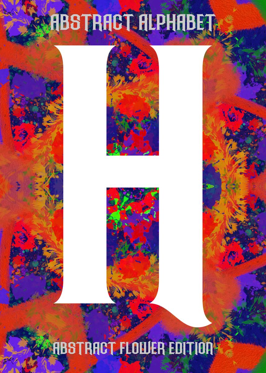 'Flower Letter H' Poster by Shichiro Ken | Displate