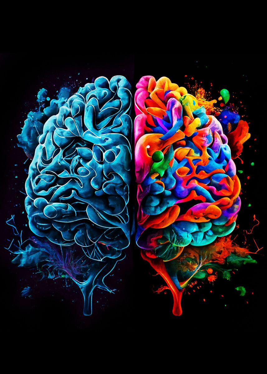 'Brain Paint' Poster, picture, metal print, paint by Muh Asdar | Displate