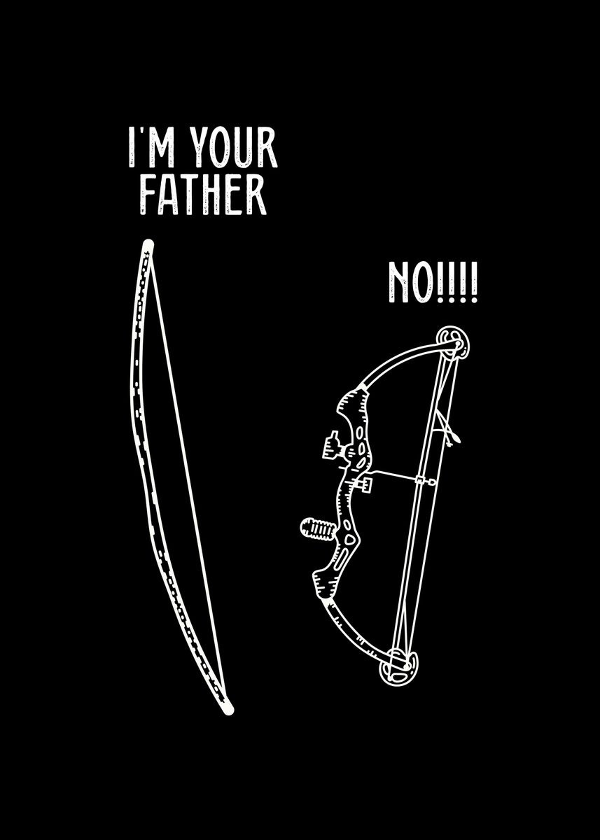 'Funny bow archery' Poster, picture, metal print, paint by BeMi | Displate