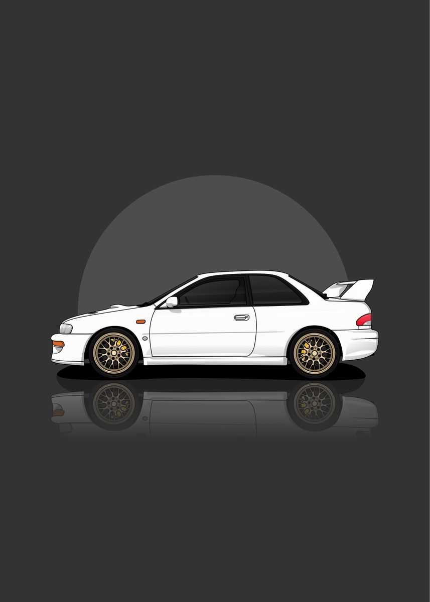 'Art Car Subaru WXR STI' Poster, picture, metal print, paint by Dodi ...