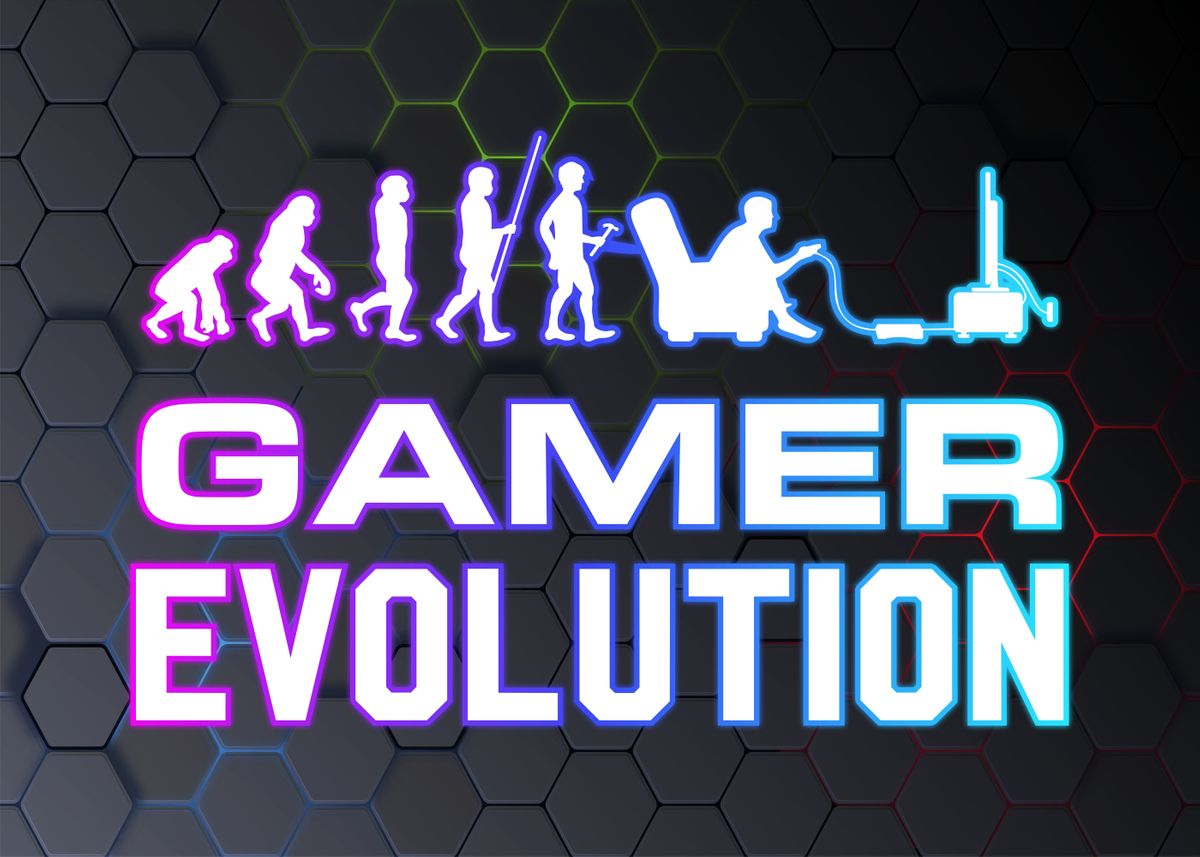 'gamer evolution' Poster by Top Collection Posters | Displate