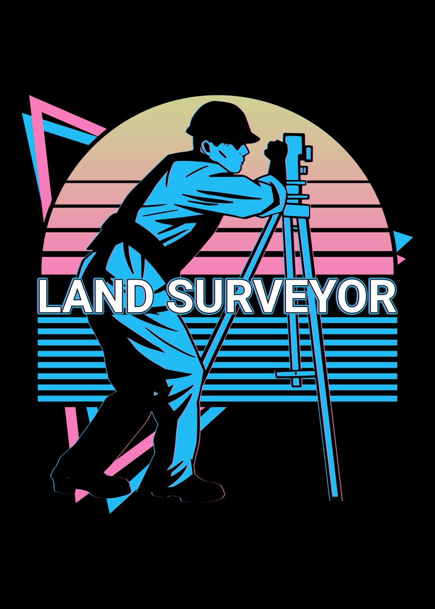 'Land Surveyor Retro' Poster by AestheticAlex | Displate