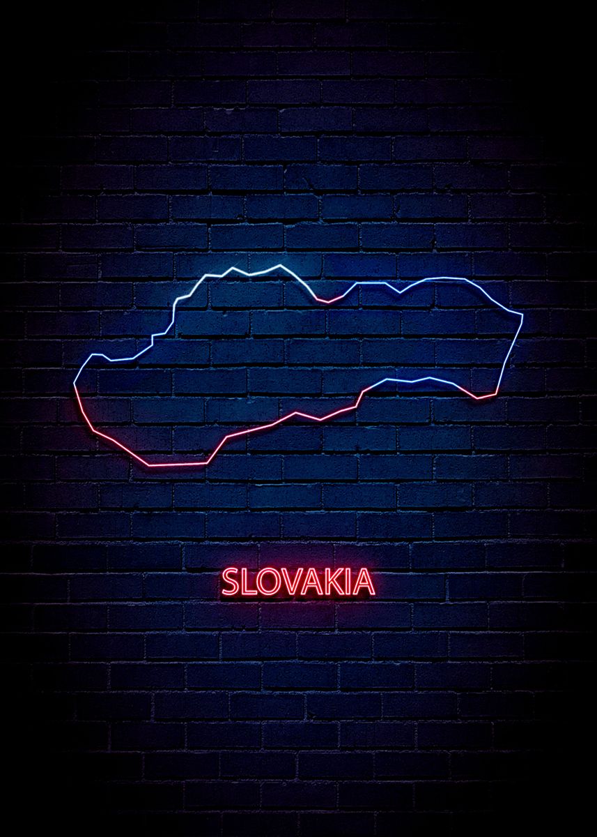 'SLOVAKIA' Poster, picture, metal print, paint by ke ke | Displate