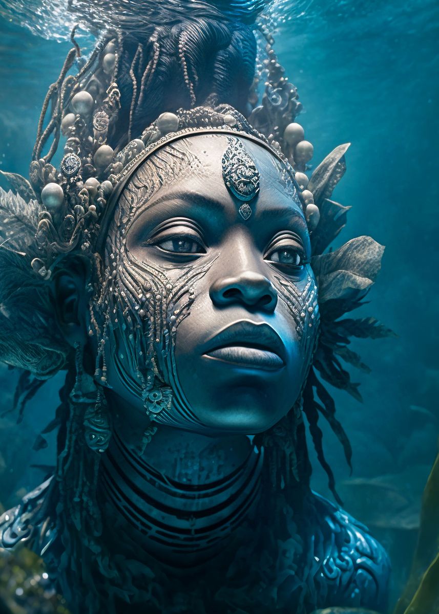 'Underwater Goddess 2' Poster, picture, metal print, paint by Holzkovic ...