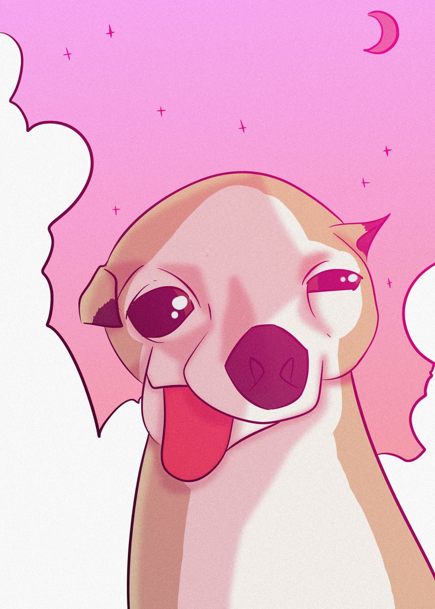 'silly dog' Poster, picture, metal print, paint by hafis ardiansyah ...