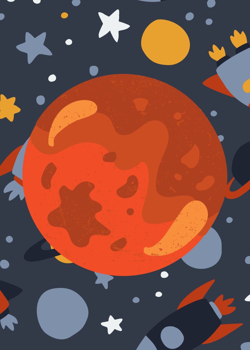 'Maroon' Poster, picture, metal print, paint by Simon Clement | Displate