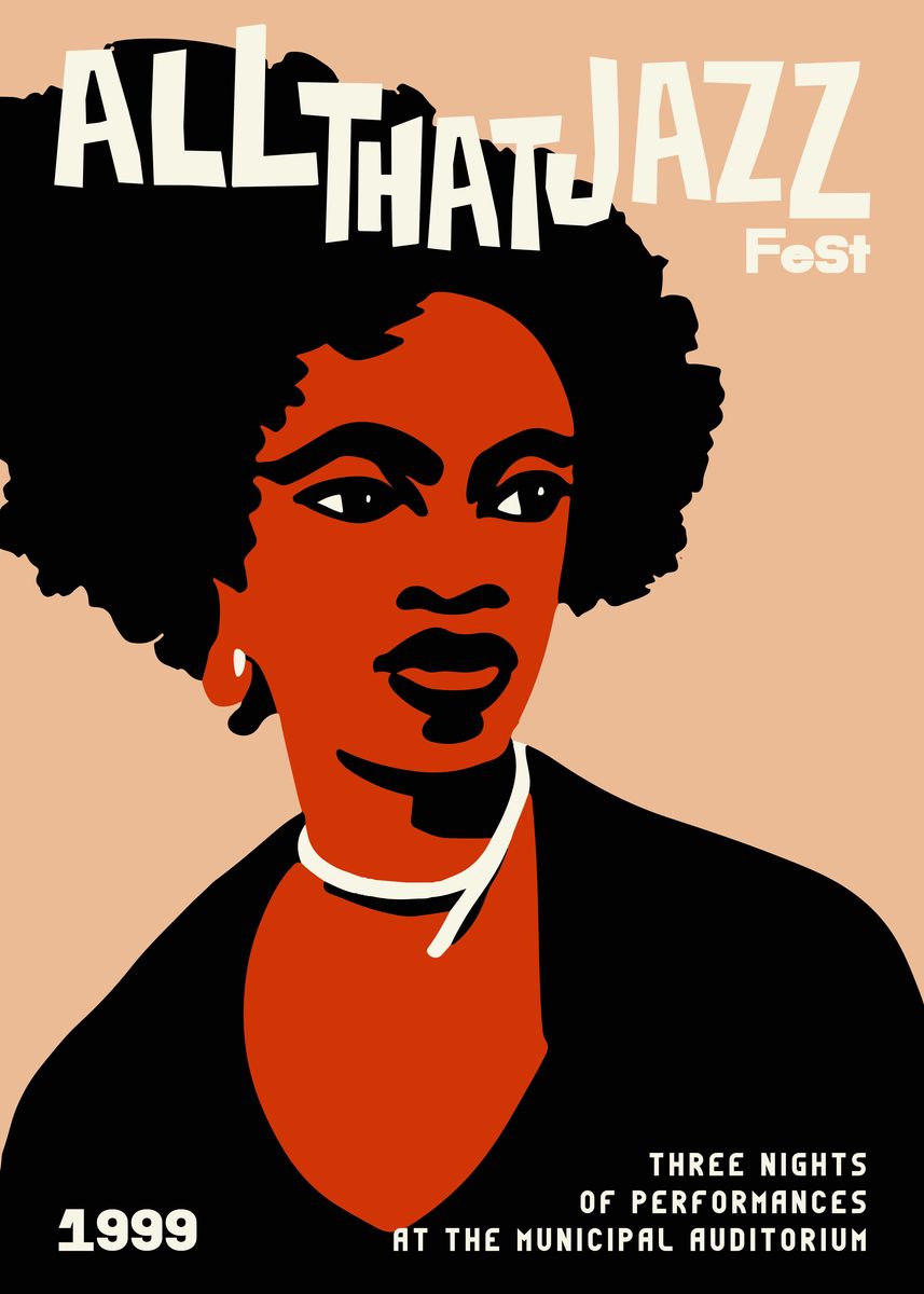 'All that jazz poster' Poster, picture, metal print, paint by BluePinkPanther | Displate